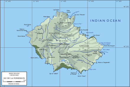 Crozet Islands Map